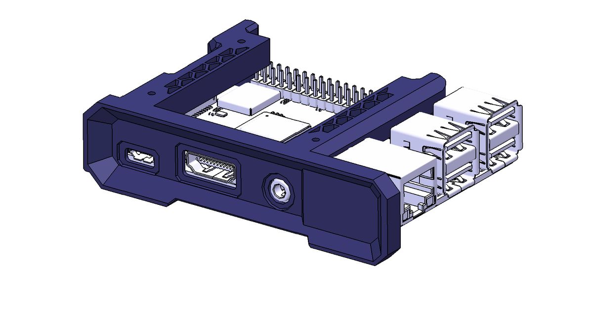 Raspberry Pi Case - Pi3 and Pi4 Mount by Timmae666 | Download free STL ...