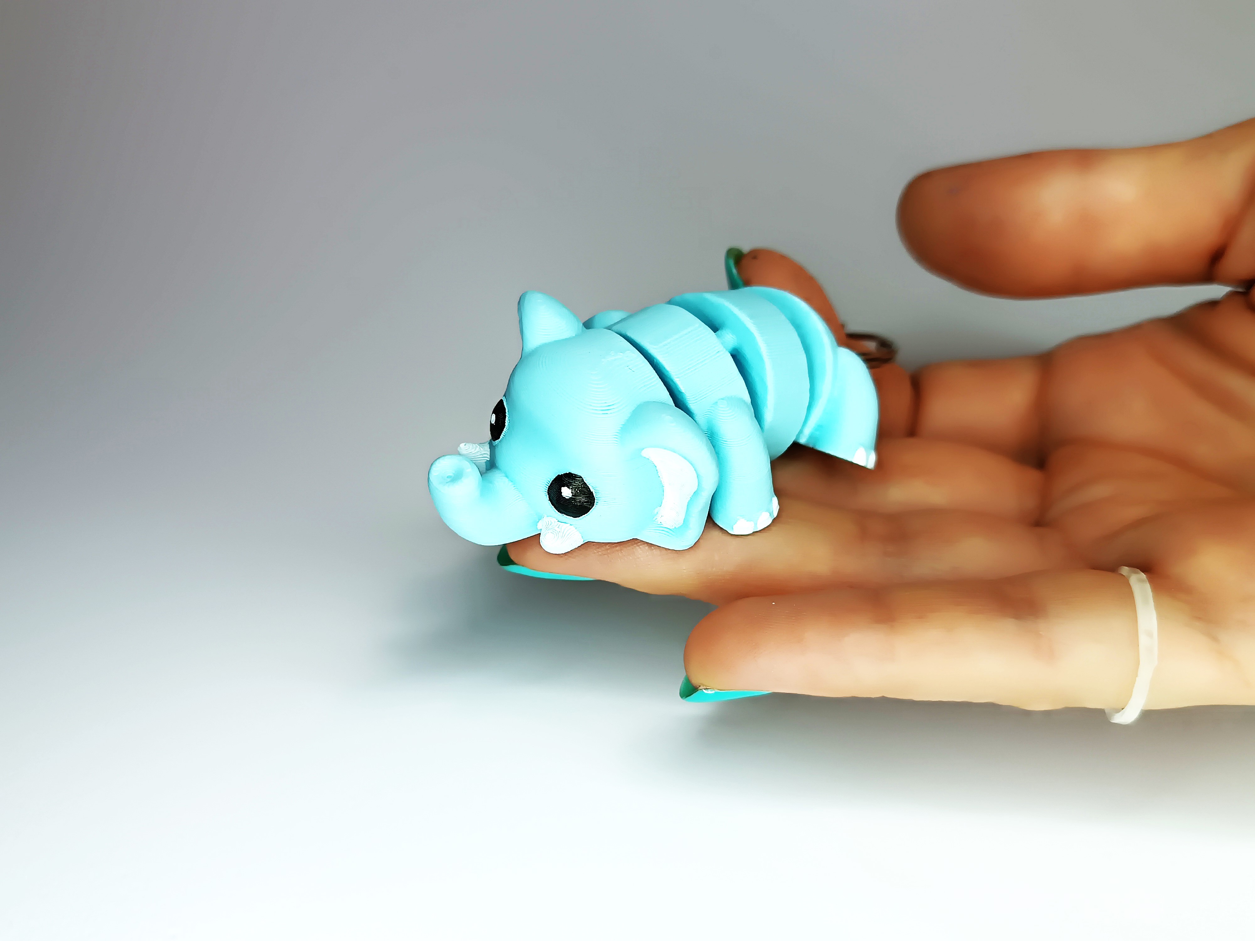 Cute Flexi Pets Elephant (Keychain & Magnet) by Valeria Momo & Mattia ...