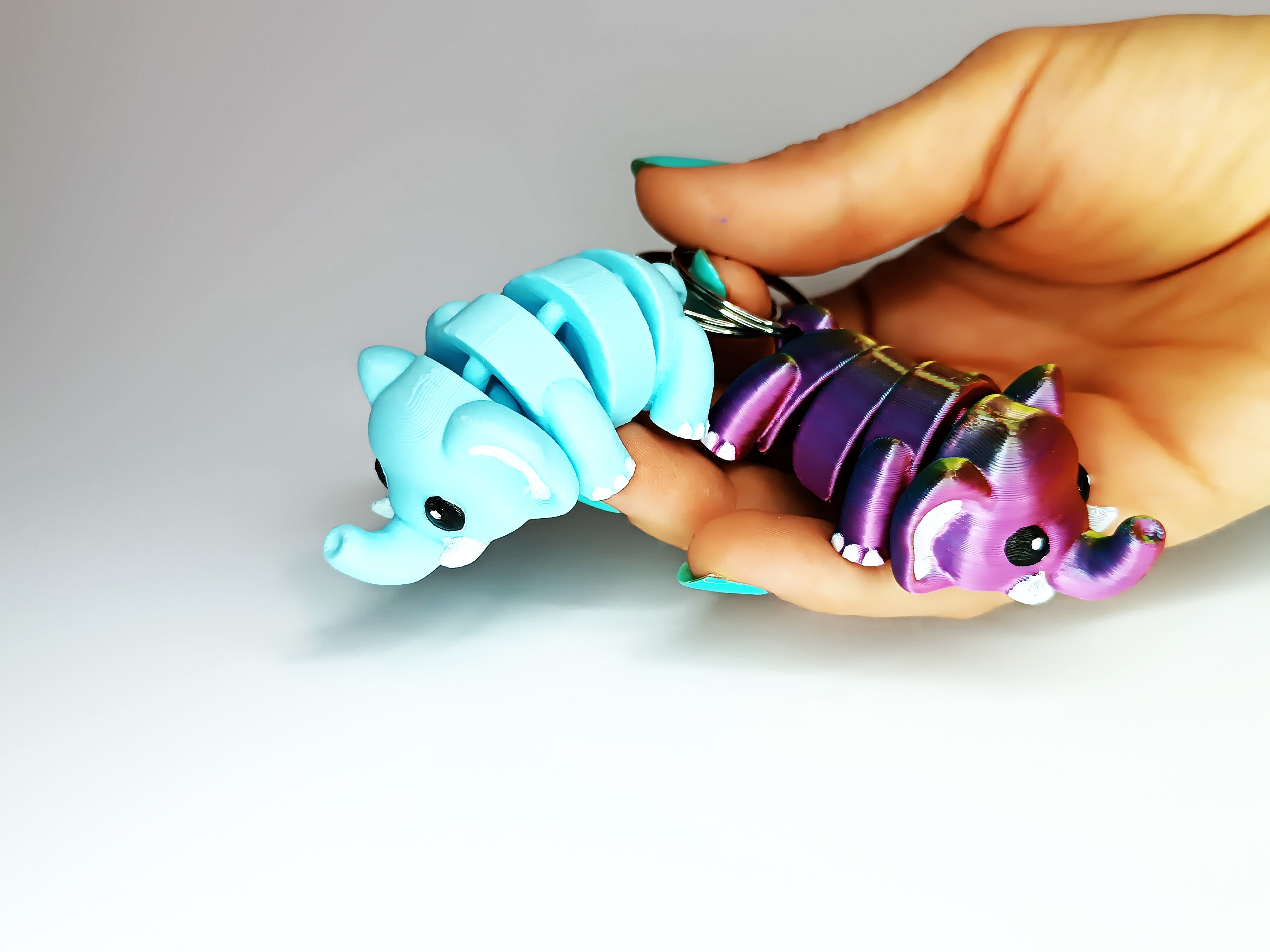 Cute Flexi Pets Elephant (Keychain & Magnet) by Valeria Momo & Mattia ...