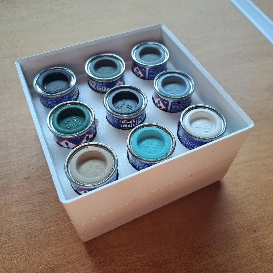 Gridfinity Revell Paint Holder Stackable by Maakloods | Download free ...