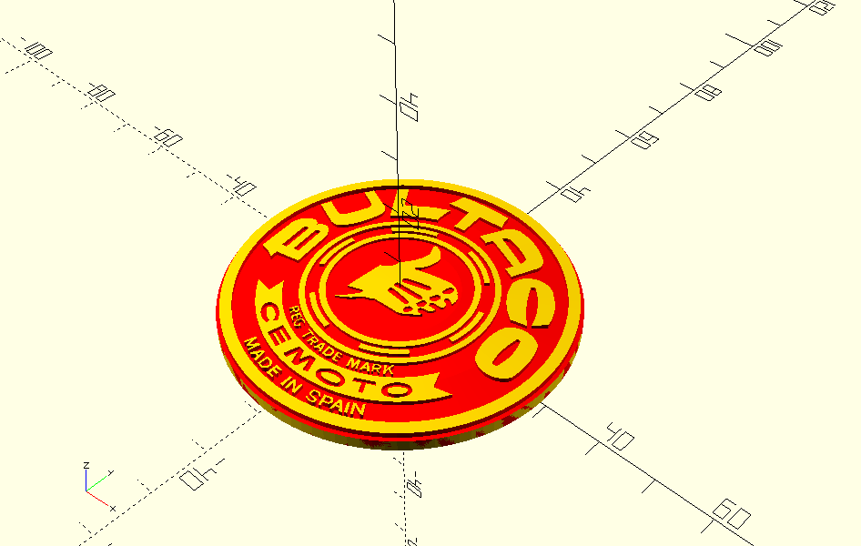 Bultaco badge by NealF | Download free STL model | Printables.com