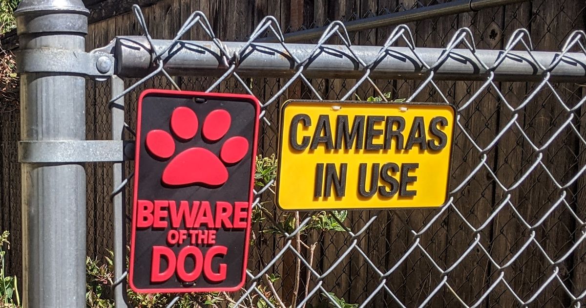 CAMERAS IN USE sign. by Raybo | Download free STL model | Printables.com