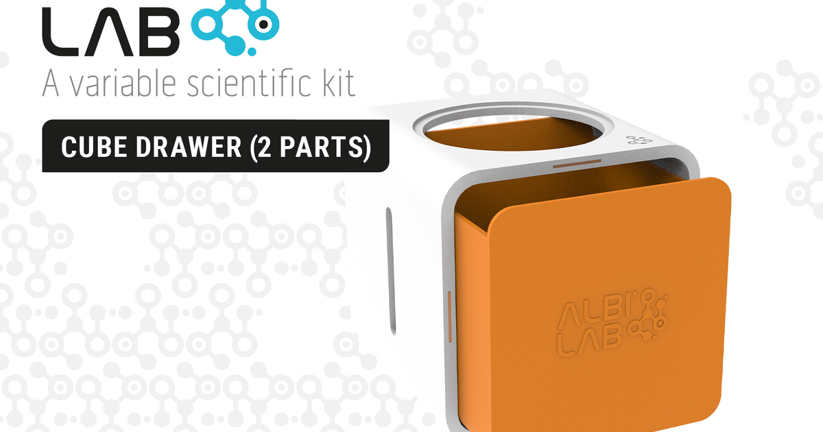AlbiLAB cube drawer (2 parts) by Albi | Download free STL model ...