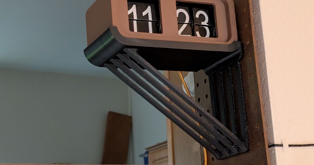 Flip Clock (With housing) Pegboard shelf por B20bob | Descargar modelo ...