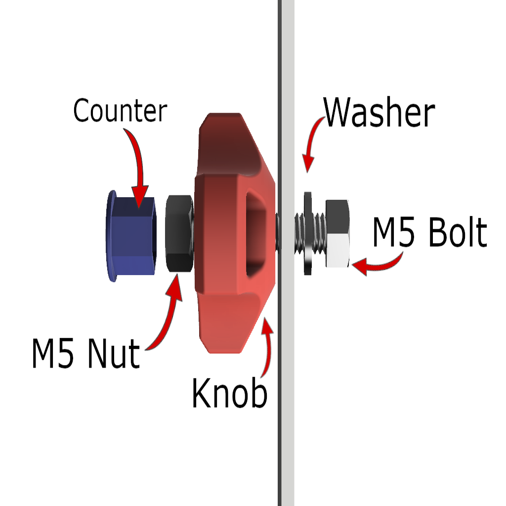 turning knob for m5 hex head- 15mm by Ideenlabor | Download free STL ...