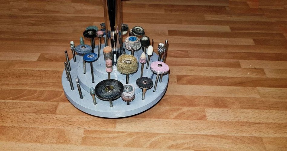 Rotating tool storage with 40 slots for Dremel Workstation by ...