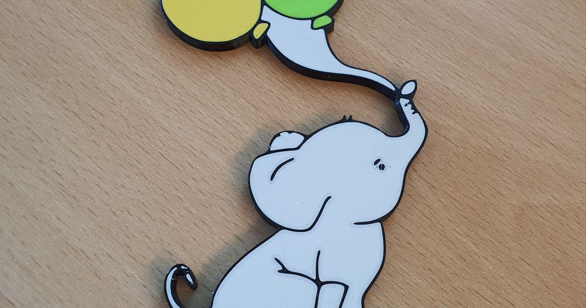 Elephant cake topper by Forensics | Download free STL model ...