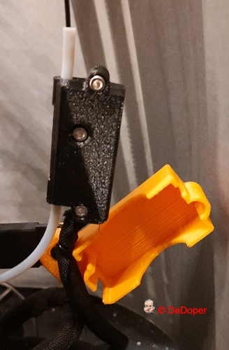 Prusa Mini tiltable filamentsensor holder with cover by Dedoper ...