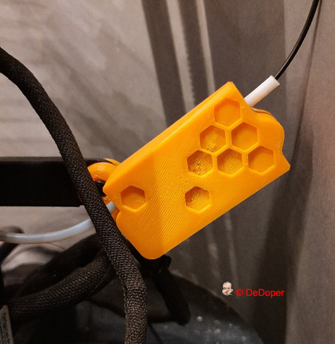 Prusa Mini tiltable filamentsensor holder with cover by Dedoper ...