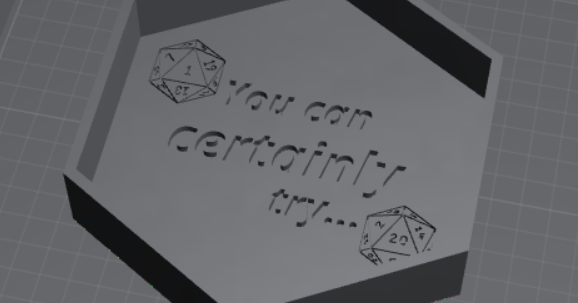 Dice Tray - You Can Currently Try - Print in Place von San Glover ...