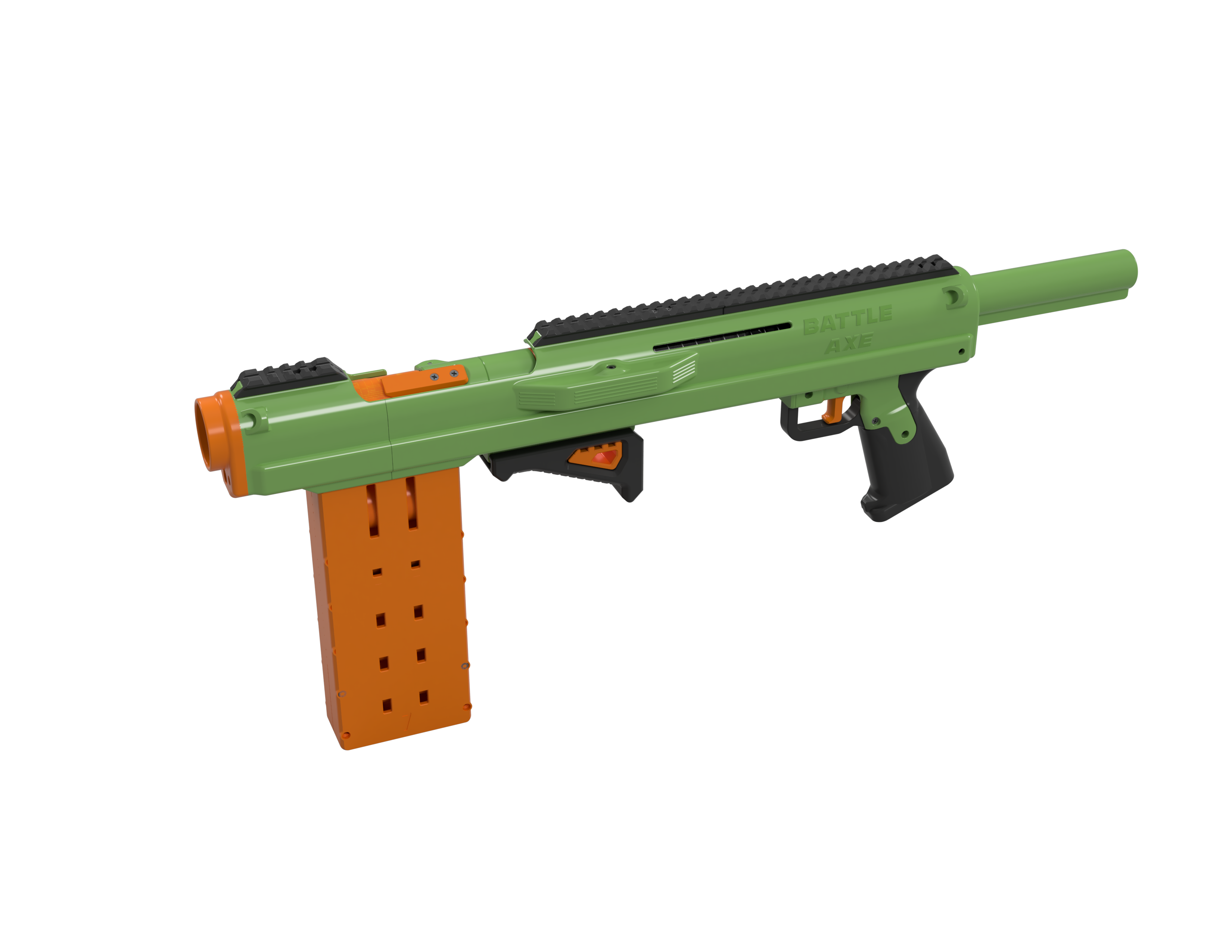 Battle Axe - Shell Ejecting Nerf Shotgun (3D Printed Nerf Blaster) by Sillybutts | Download free ...