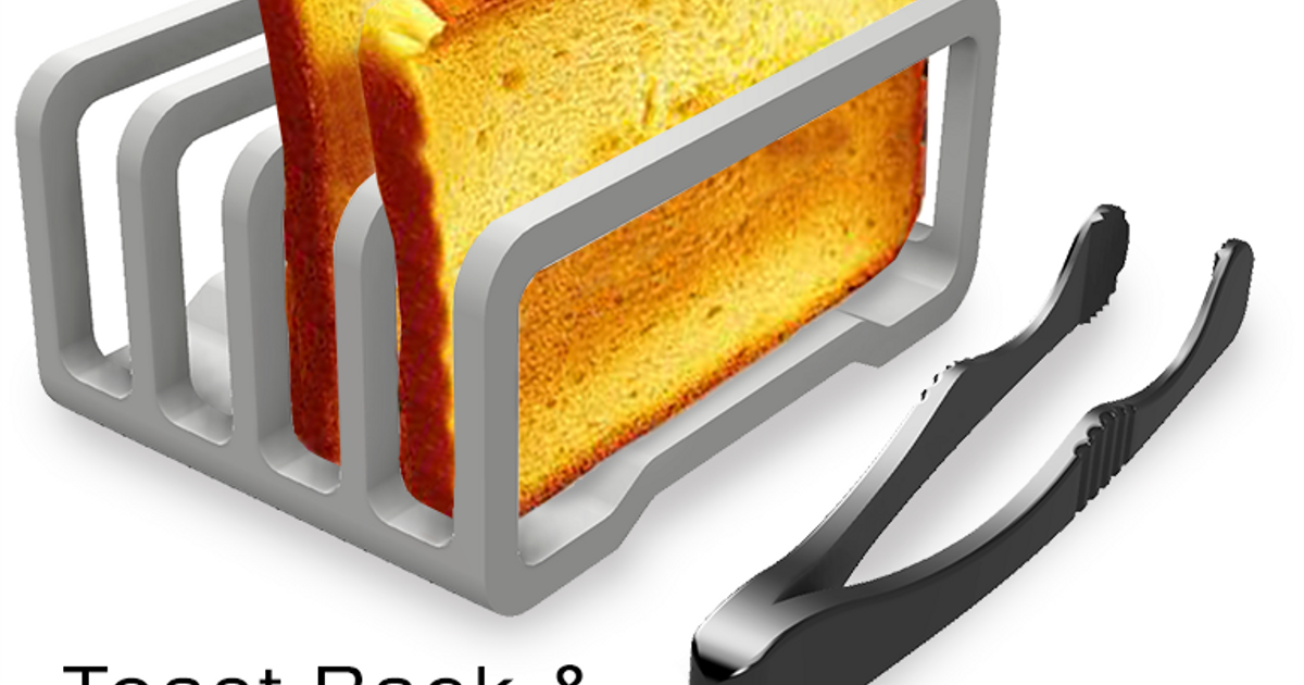 Toast Rack & Toast Tongs by mishkin2 | Download free STL model ...