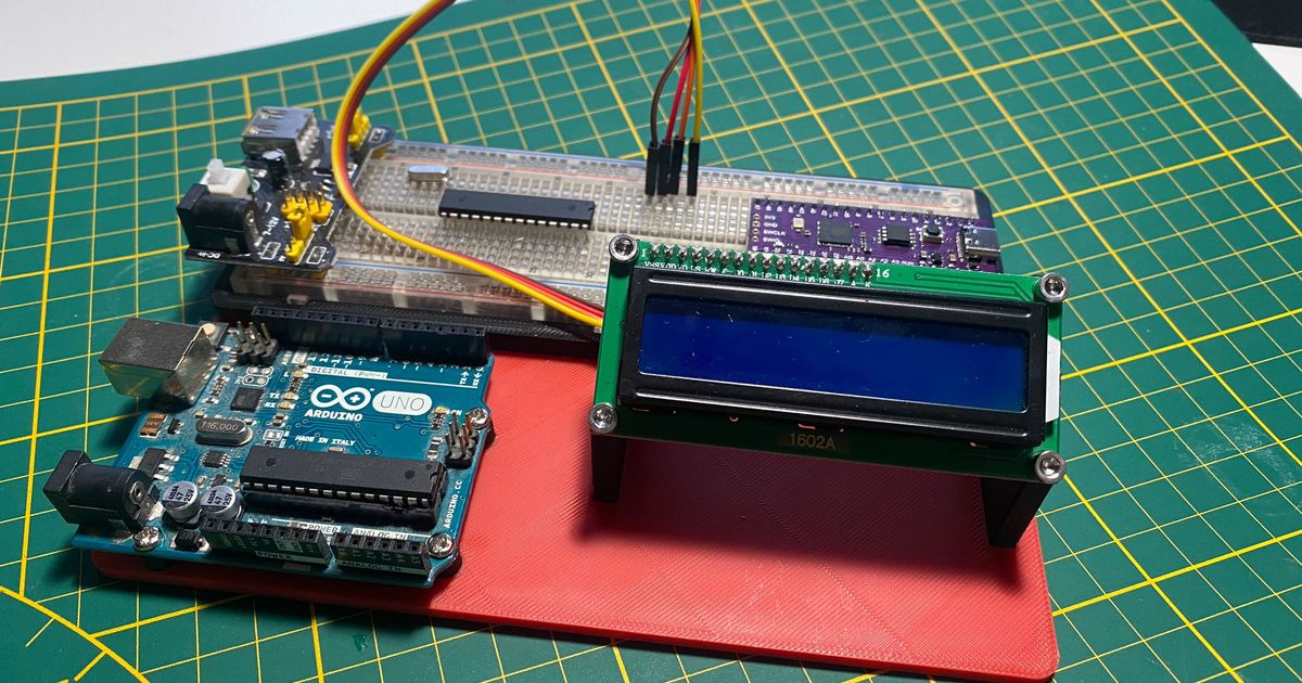 Stand for Arduino Uno, Breadboard, and LCD Display por Fedde ...