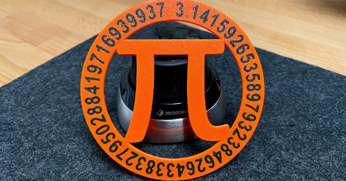 Pi Circle with 47 Decimals by der-pw | Download free STL model ...