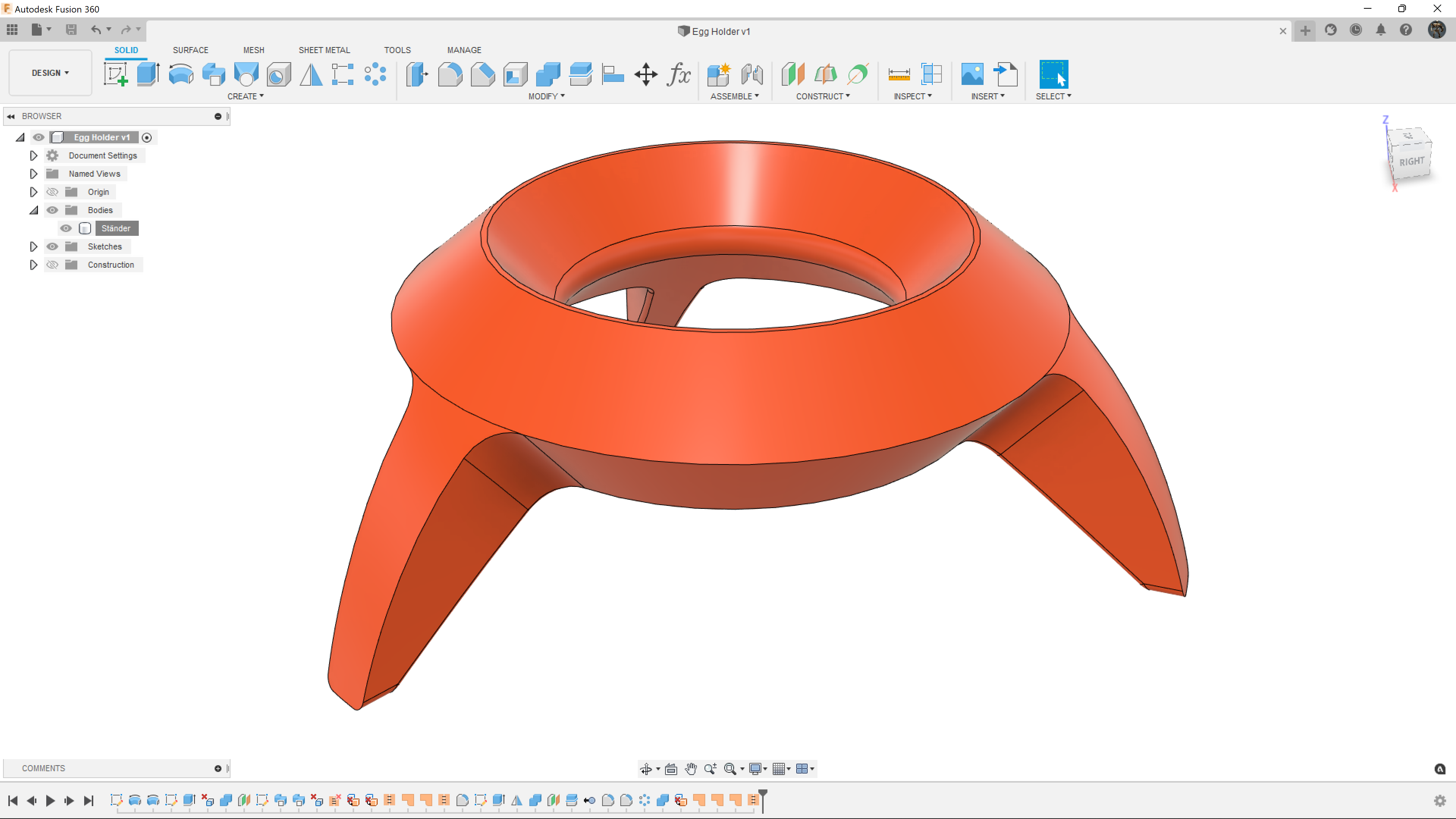 Designer Breakfast Egg Holder by Durahl | Download free STL model ...