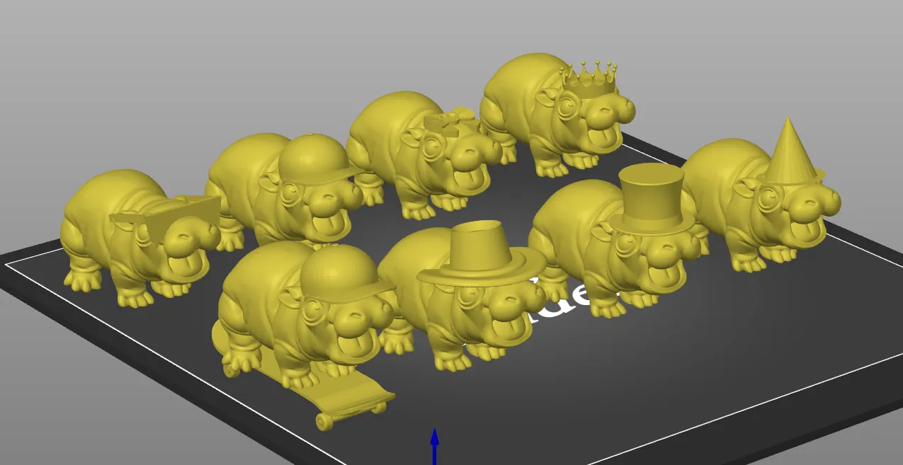 Moo Deng with silly hats collection by aleks | Download free STL model ...