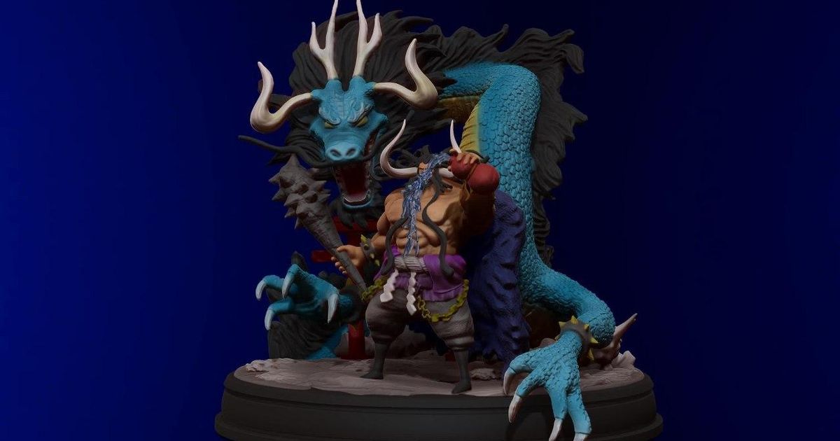 Kaido One Piece 3d Model Printable von GyLogic | Kostenloses STL-Modell ...