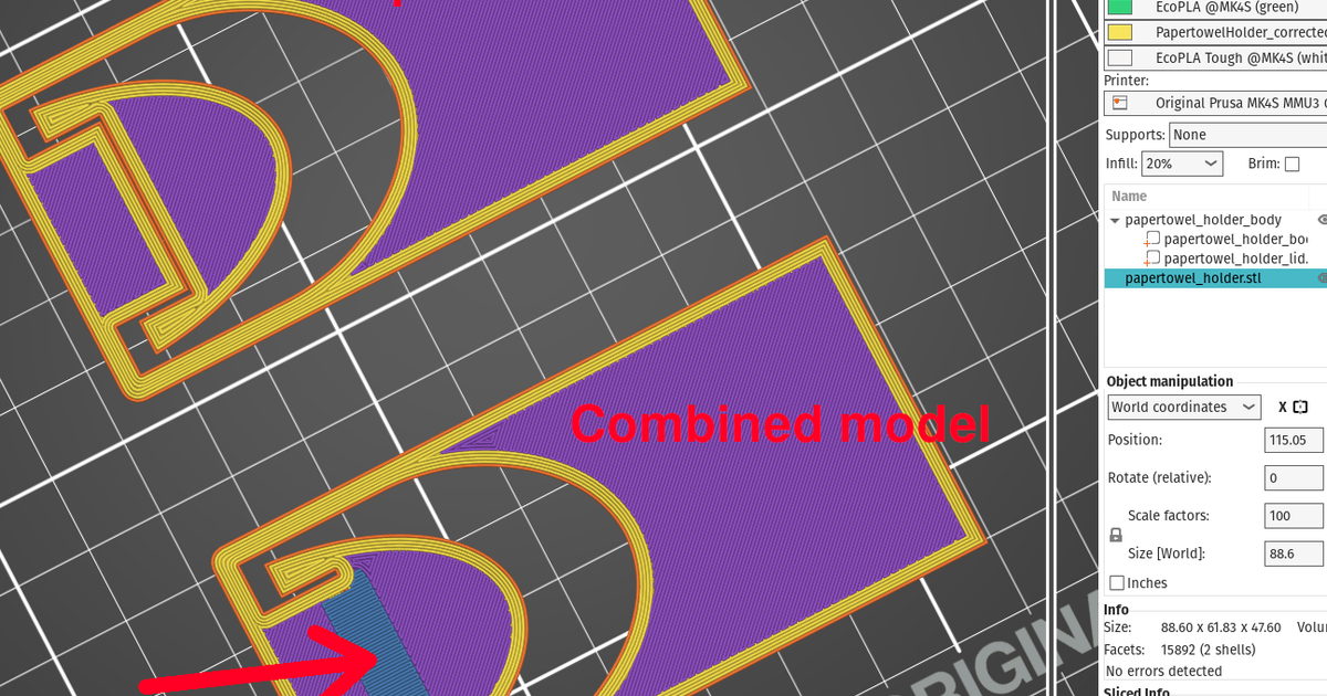 Quick Reload Paper Towel holder (split parts) by 3DTux | Download free ...