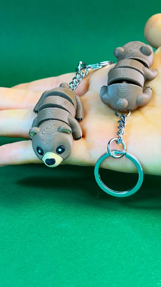 Cute Flexi Bear Grizzly (Toy, Keychain & Magnet) by Valeria Momo ...