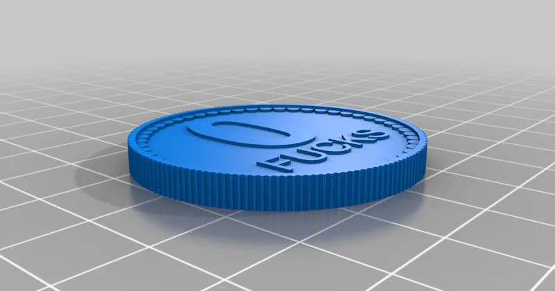 0 f's coin quarter size by cjmarc | Download free STL model ...