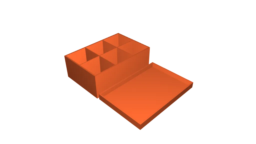 box divided into 6 partitions with lid by giomex | Download free STL ...