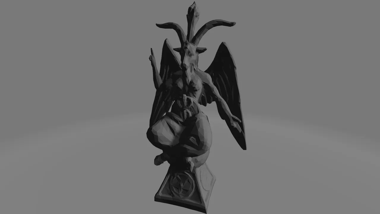 Baphomet Sculpture + lowpoly version by Gris | Download free STL model ...