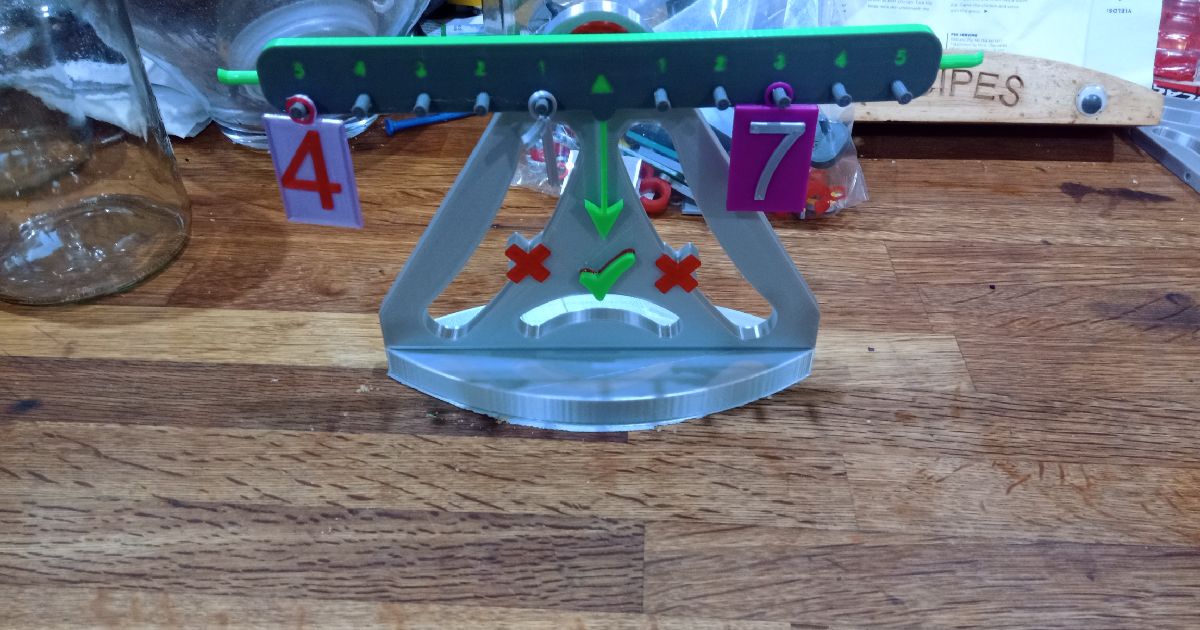 Number balance V2 by GL3D | Download free STL model | Printables.com