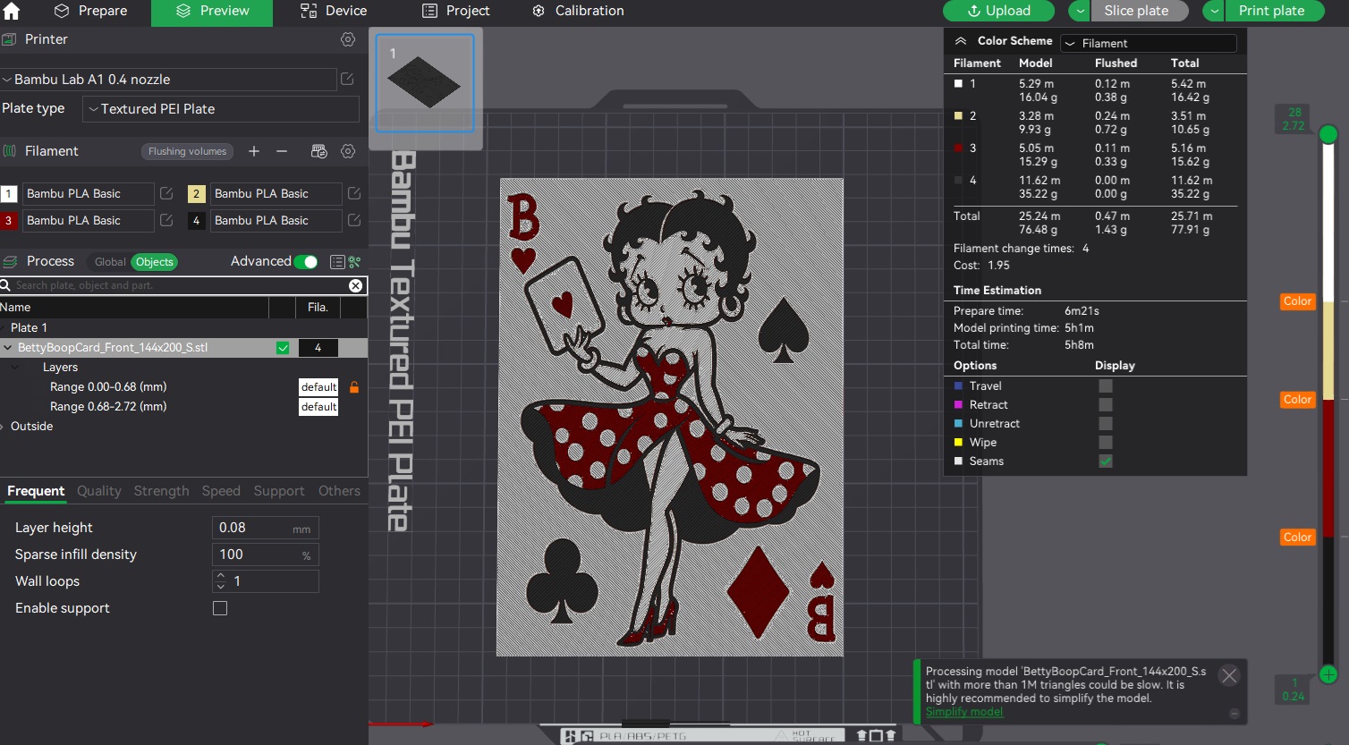 Betty Boop Card by NoProblem | Download free STL model | Printables.com