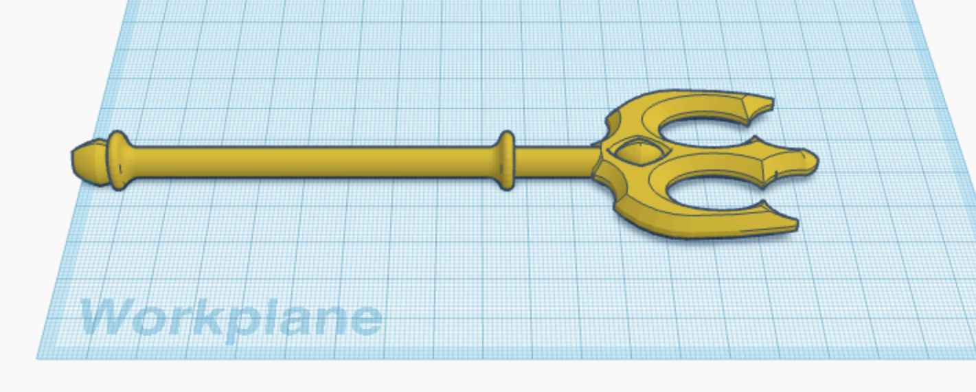 trident back scratcher by Makenzie Zwada | Download free STL model ...