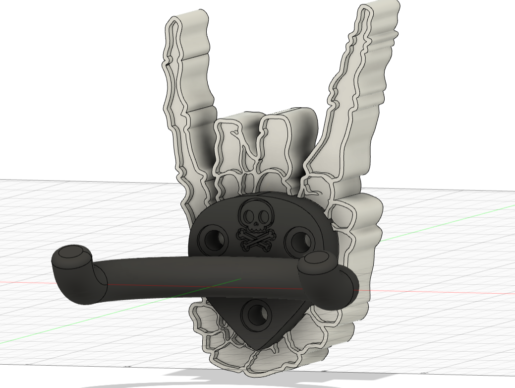 Sick skeleton guitar wall stand by DJ28 | Download free STL model ...