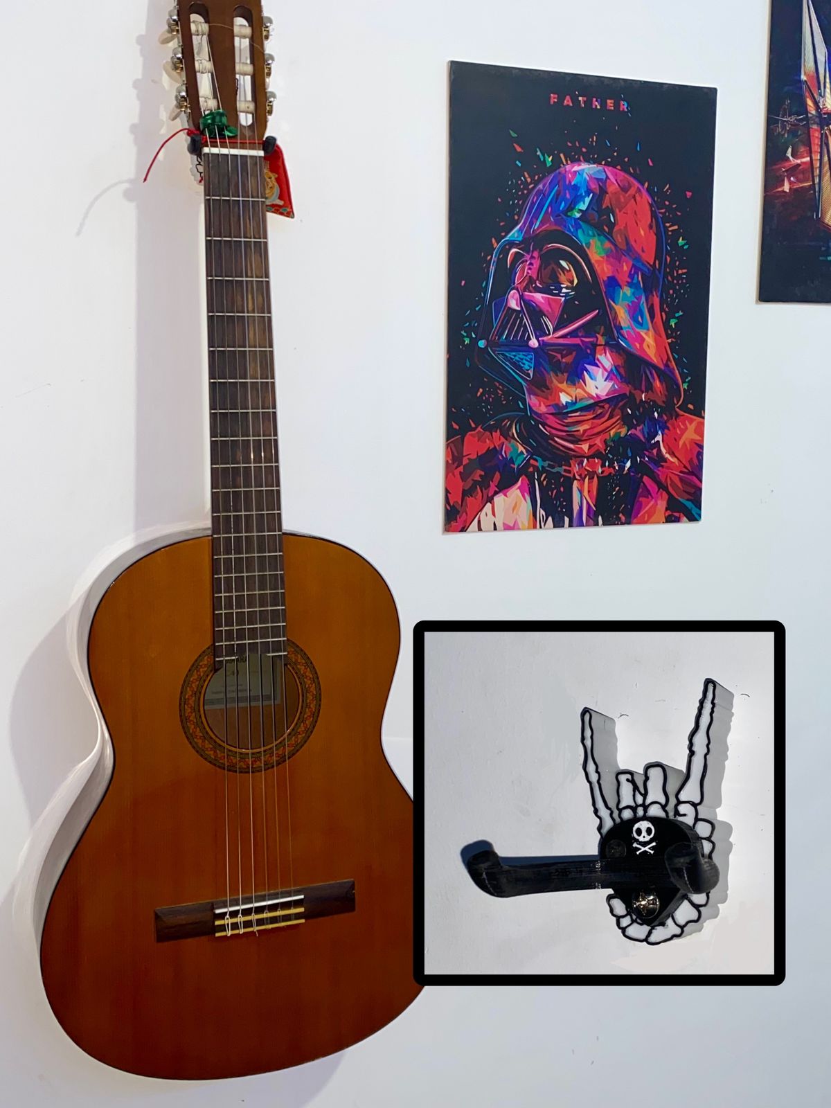Sick skeleton guitar wall stand by DJ28 | Download free STL model ...