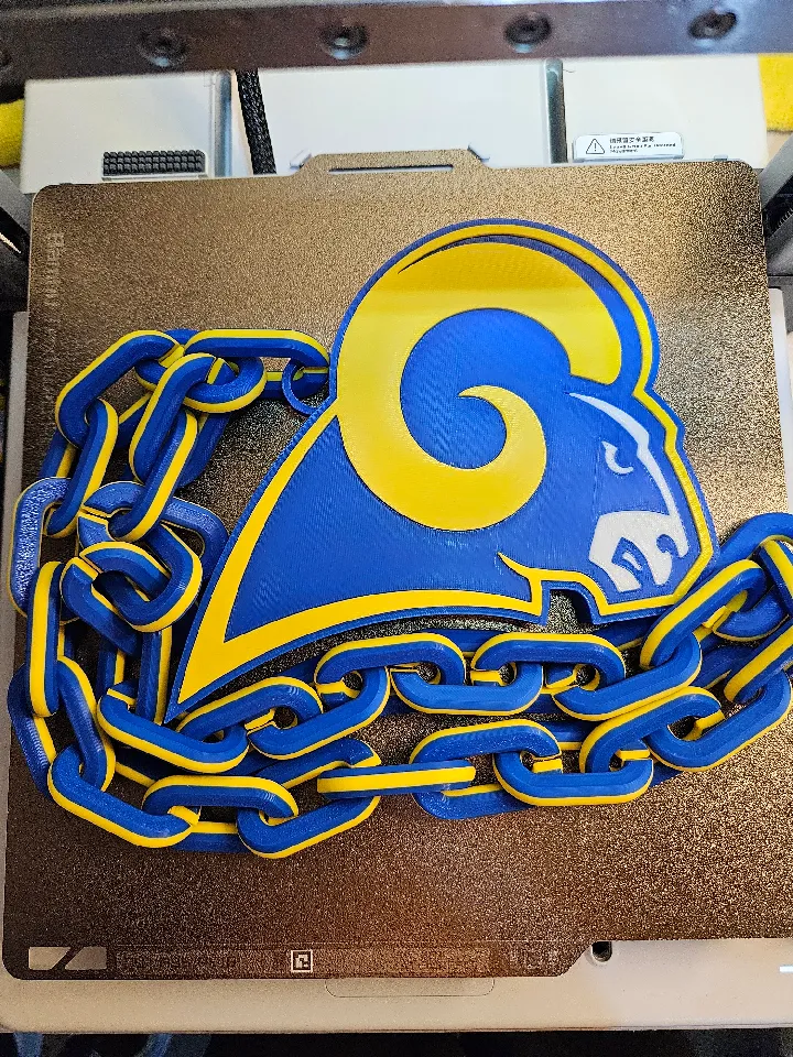 Los Angeles Rams Old Logo Big Emblem and Chain Links by NoProblem ...
