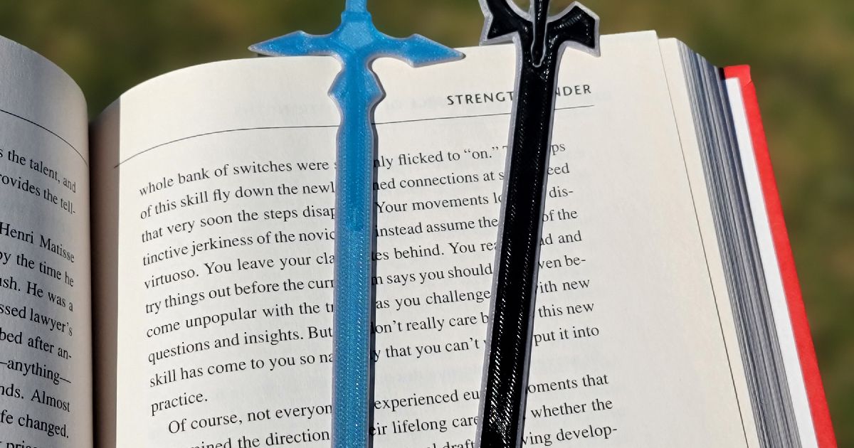 Sword Art Online Sword Bookmarks by TinyTank800 | Download free STL ...