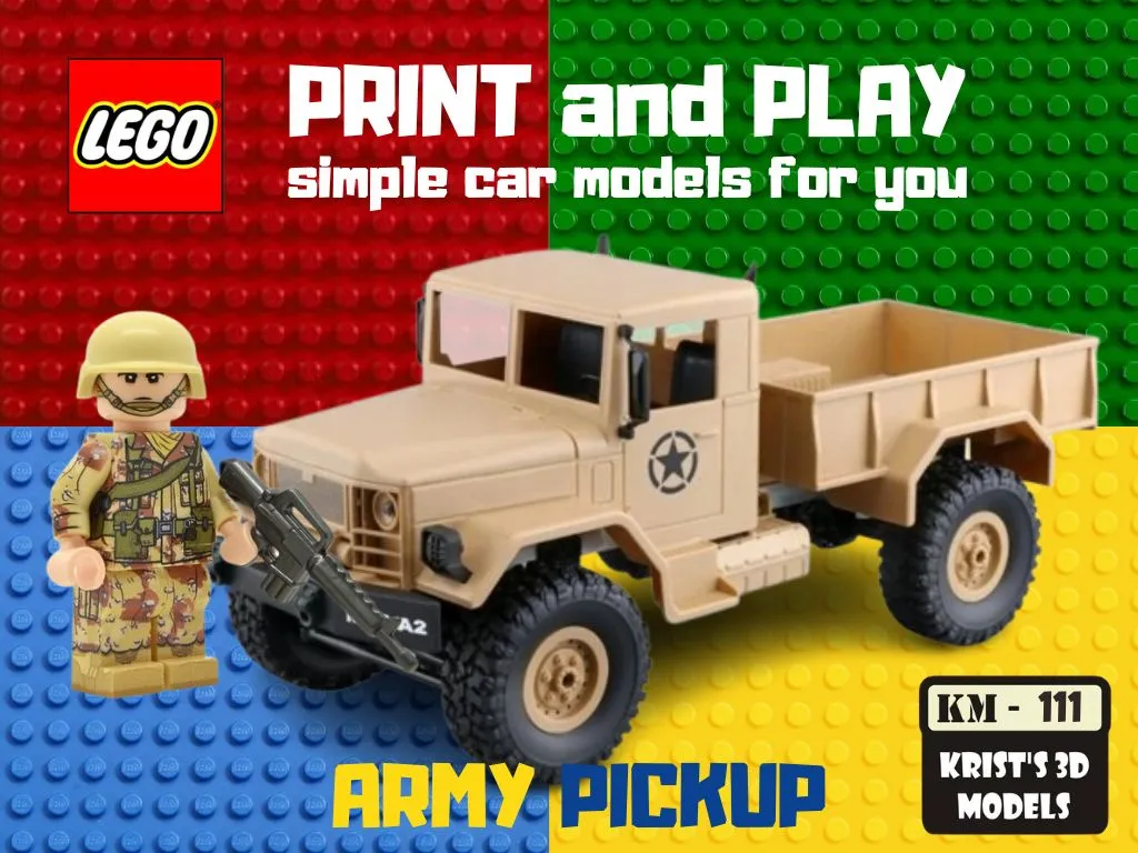 LEGO ARMY OFFROAD PICKUP by Mgr. Pavel Krist | Download free STL model ...