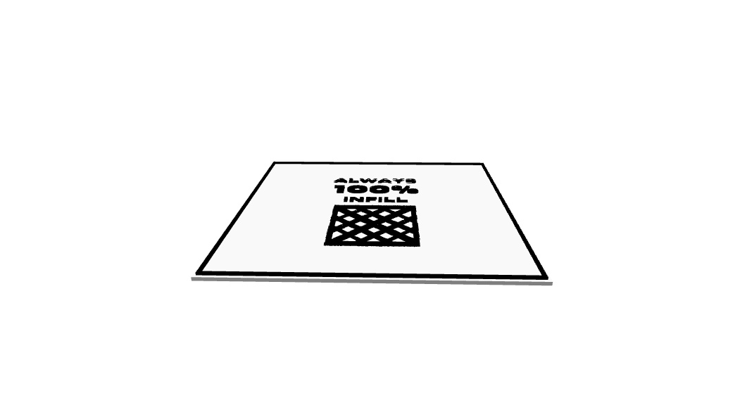 "always 100% infill" sign by Neko3D | Download free STL model ...