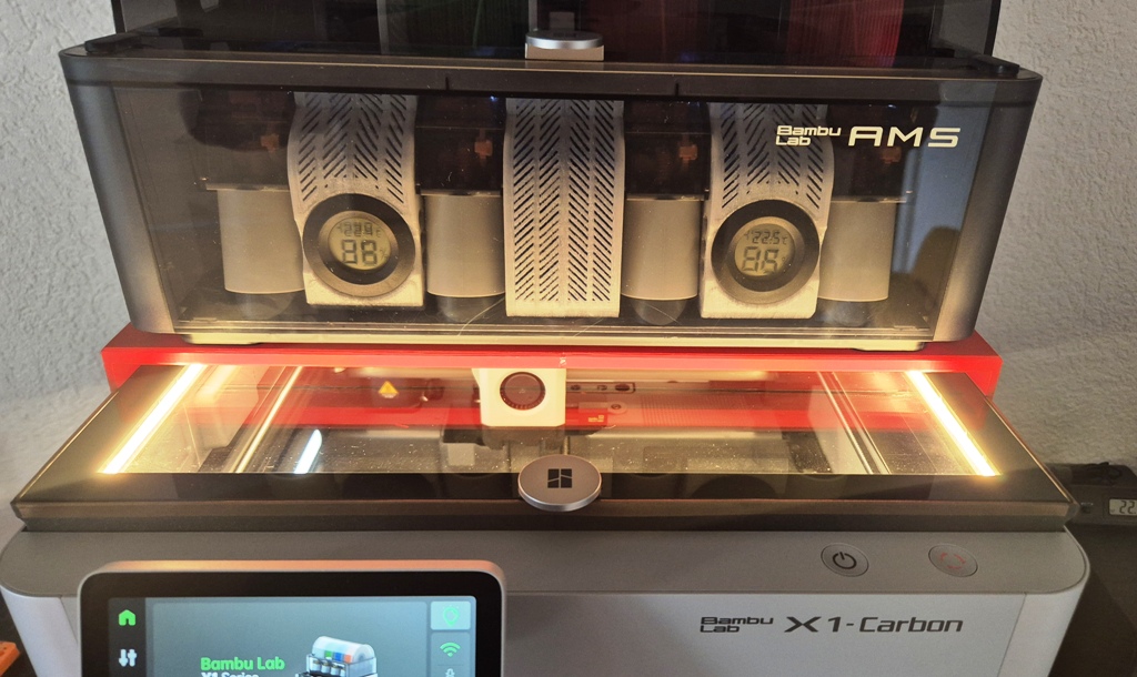 Bambu Lab X1 LED light frame with support for AMS by PavelD | Download ... Bambu Lab X1 LED light frame with support for AMS by PavelD | Download ...