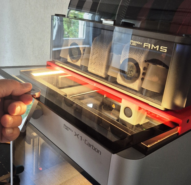 Bambu Lab X1 LED light frame with support for AMS by PavelD | Download ... Bambu Lab X1 LED light frame with support for AMS by PavelD | Download ...
