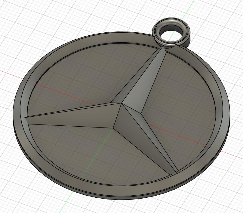Mercedes Logo Keychain por Tiko | Descargar modelo STL gratuito ...