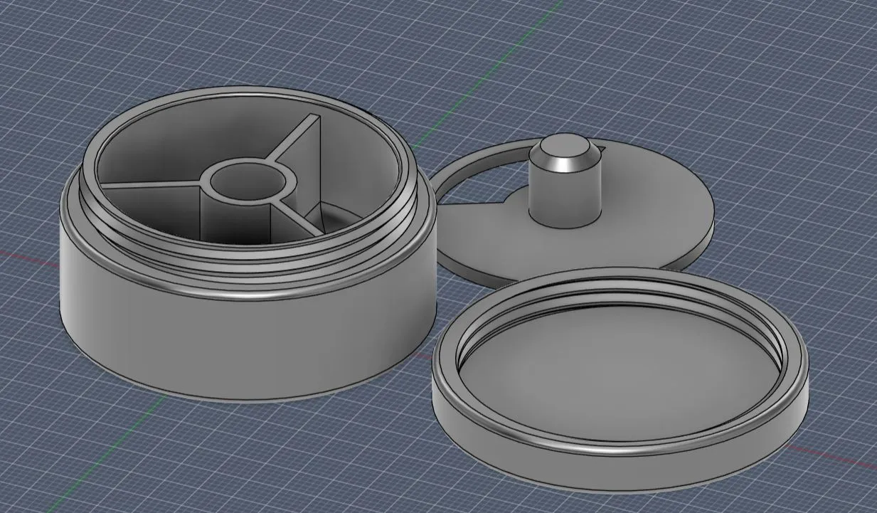 Tri-jar: 3 compartment pill holder by Sean | Download free STL model ...