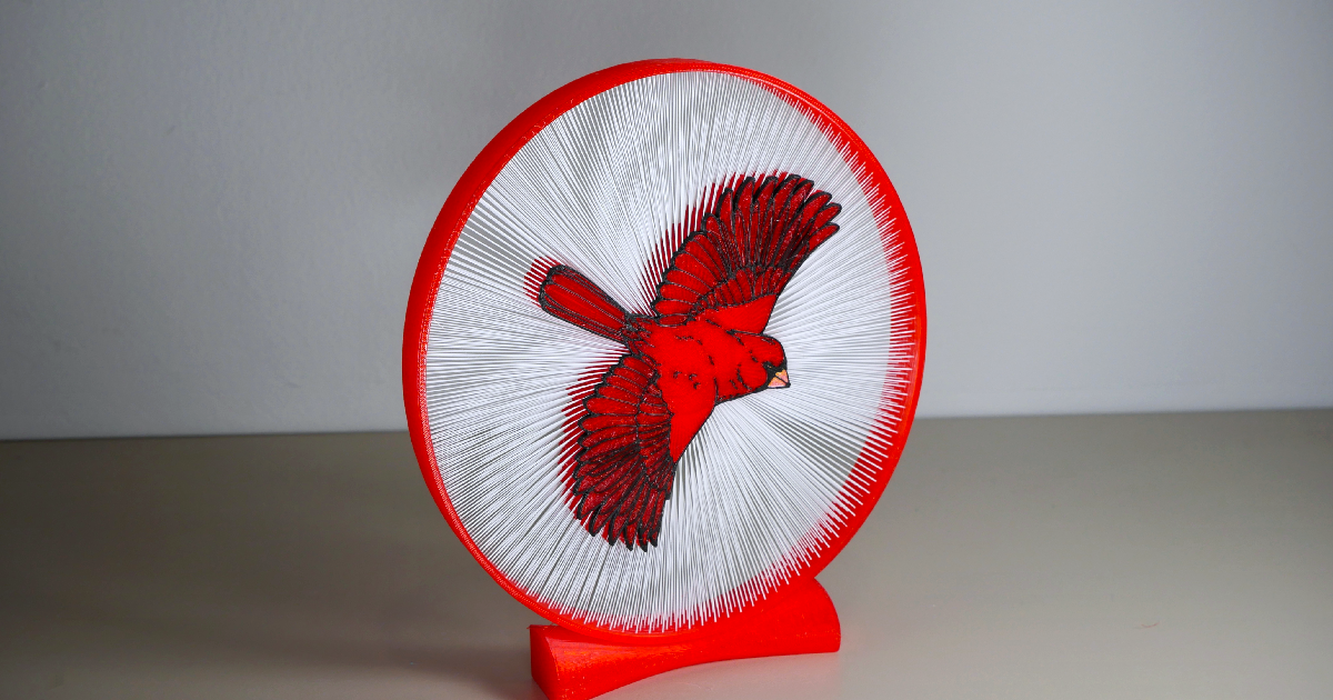 Cardinal Bird String Art by 3DPrintBunny | Printables Store