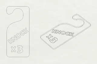 Door Sign - "Knock Before Disturb" by Trilobyte 3D | Download free STL ...