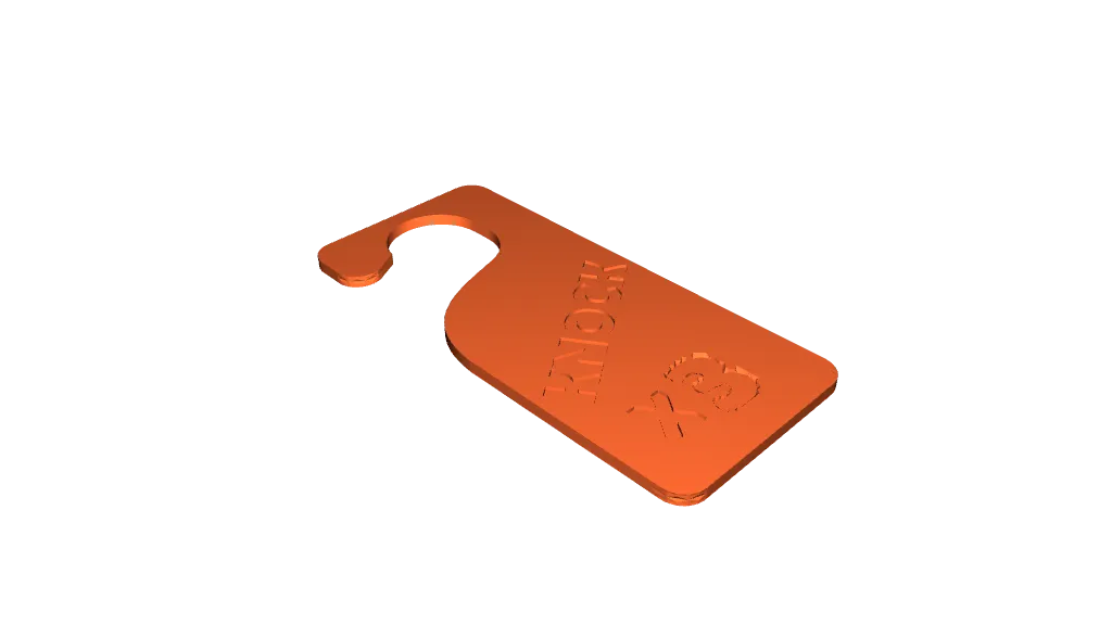 Door sign Knock 3x by Eliasdesign studio | Download free STL model ...