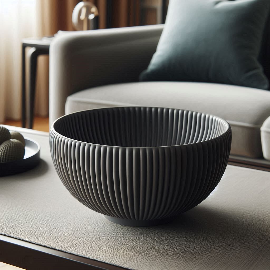Round Ribbed Design Bowl by Deltaprints | Download free STL model ...