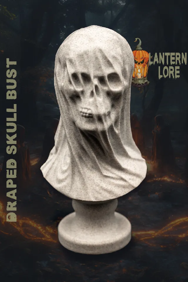 Draped Skull Bust (Pre Supported) by Lantern Lore | Download free STL model | Printables.com