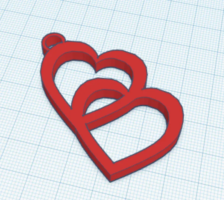 Double heart keychain by Harry-Printer | Download free STL model ...