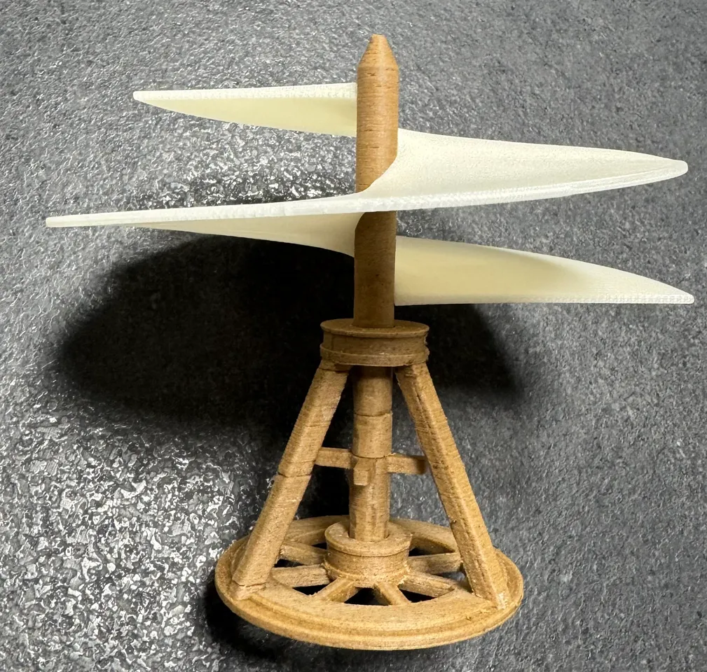 Leonardo da Vinci Helicopter by MM | Download free STL model ...