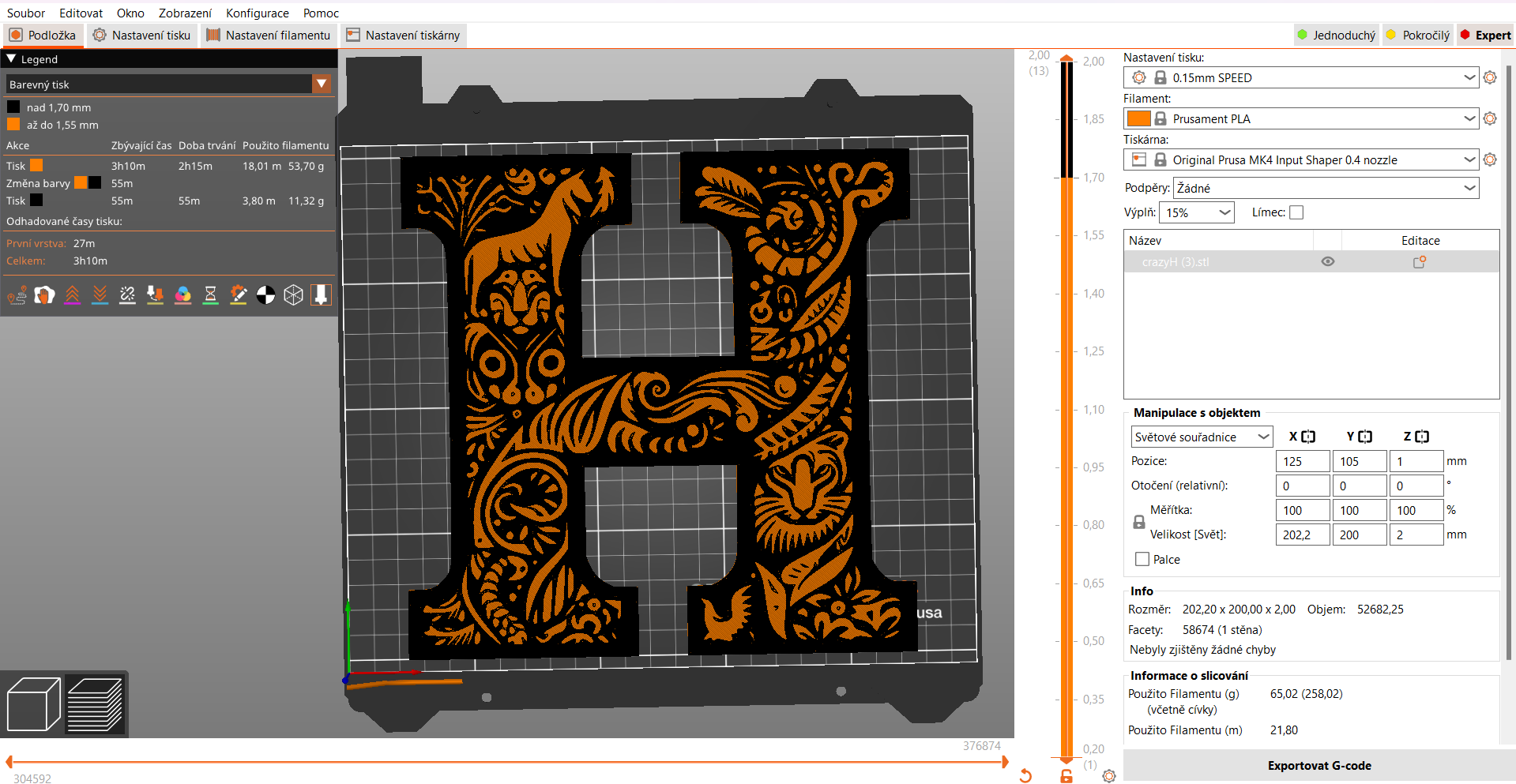 Crazy alphabet: Letter H by Nina Máčová | Download free STL model ...
