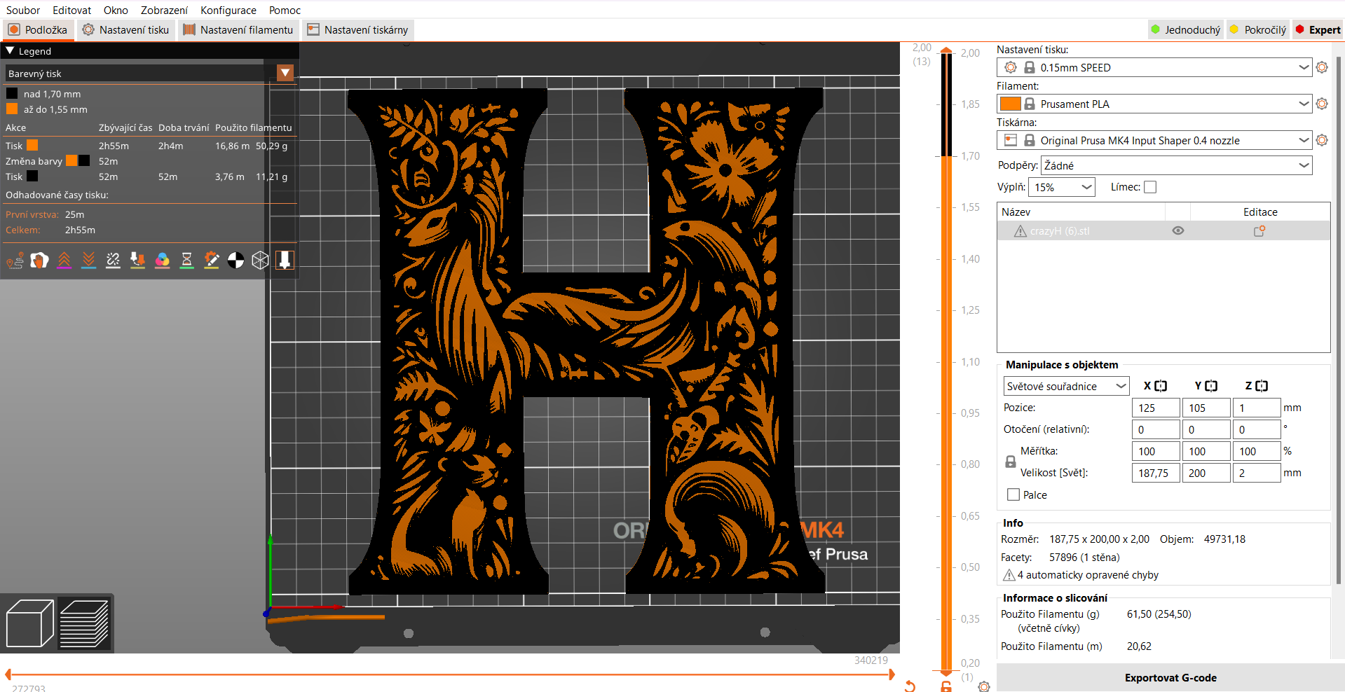 Crazy alphabet: Letter H by Nina Máčová | Download free STL model ...