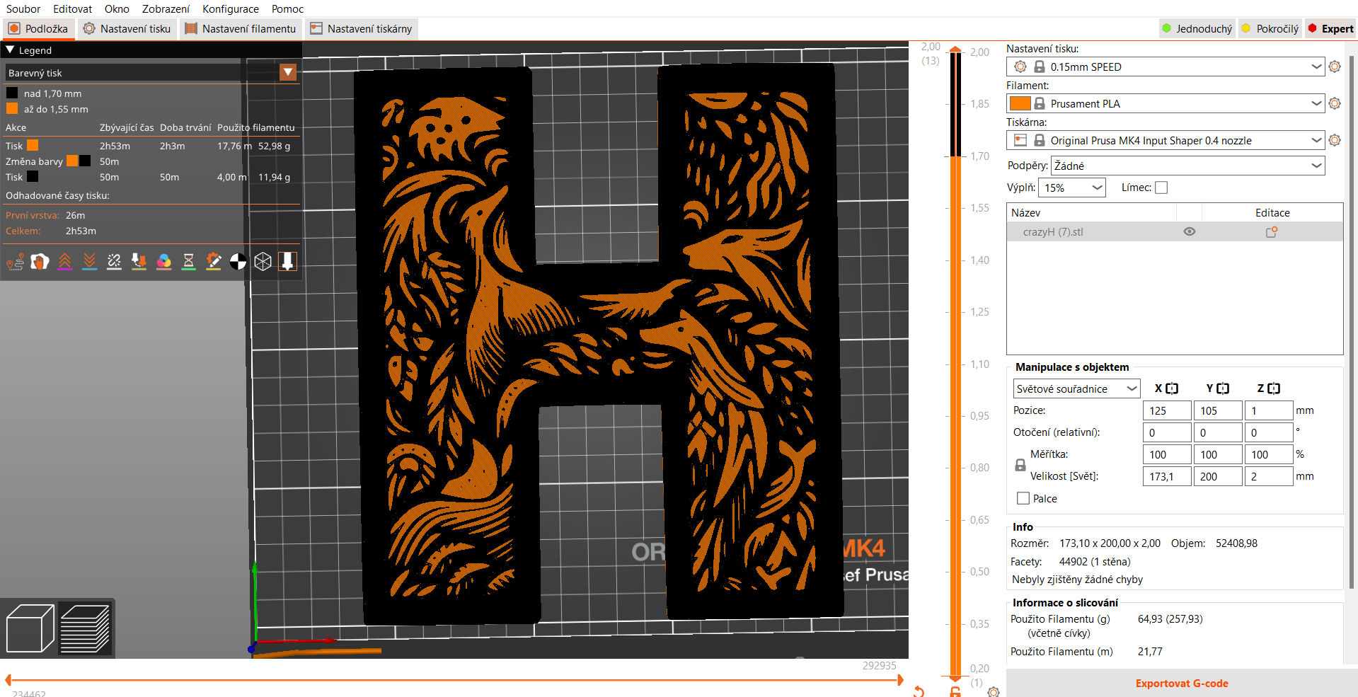 Crazy alphabet: Letter H by Nina Máčová | Download free STL model ...