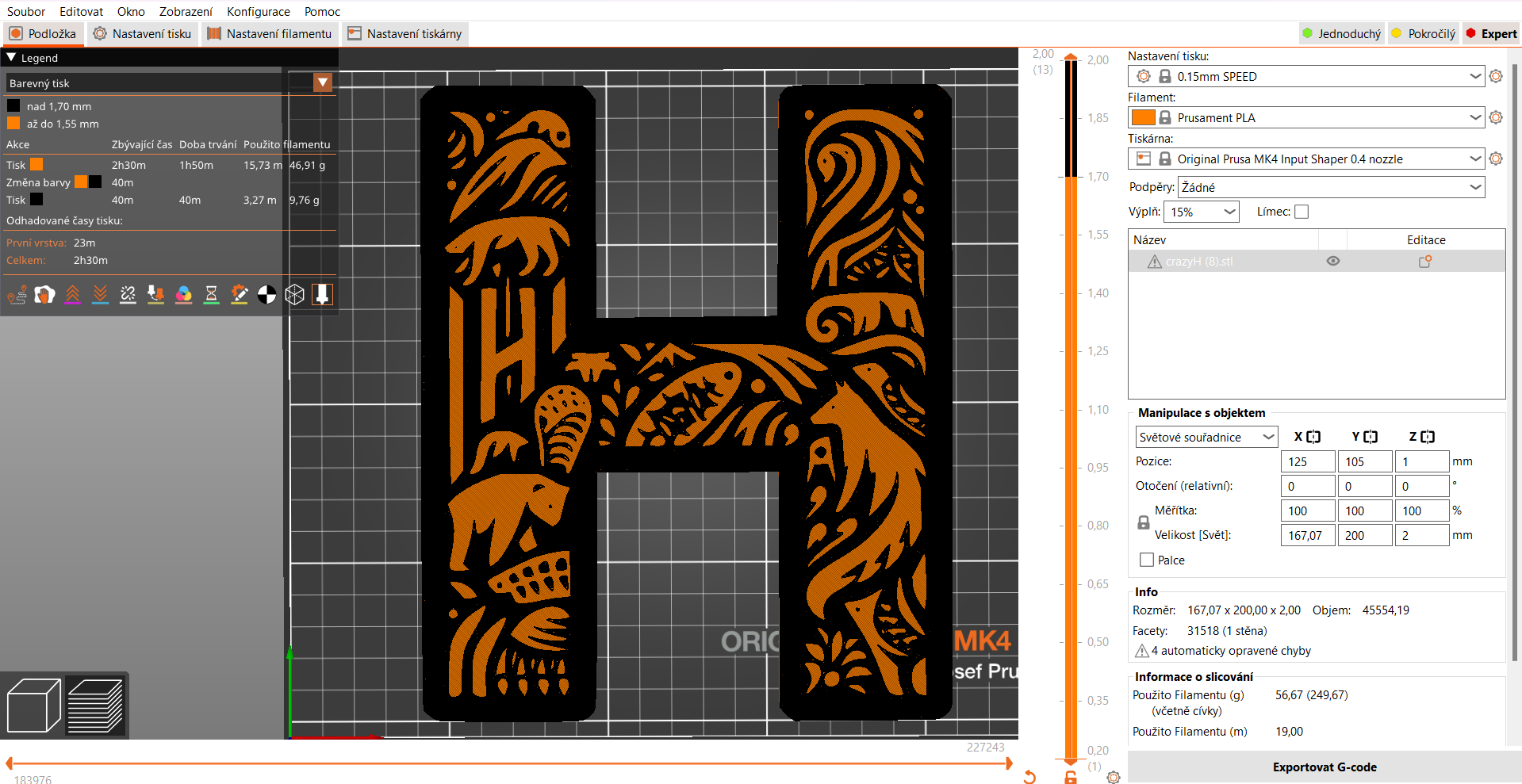 Crazy alphabet: Letter H by Nina Máčová | Download free STL model ...